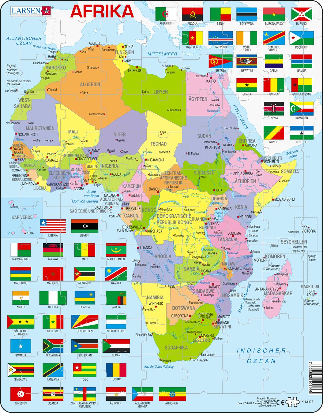 K13 - Africa Political Map :: Maps of the world and regions :: Puzzles ...