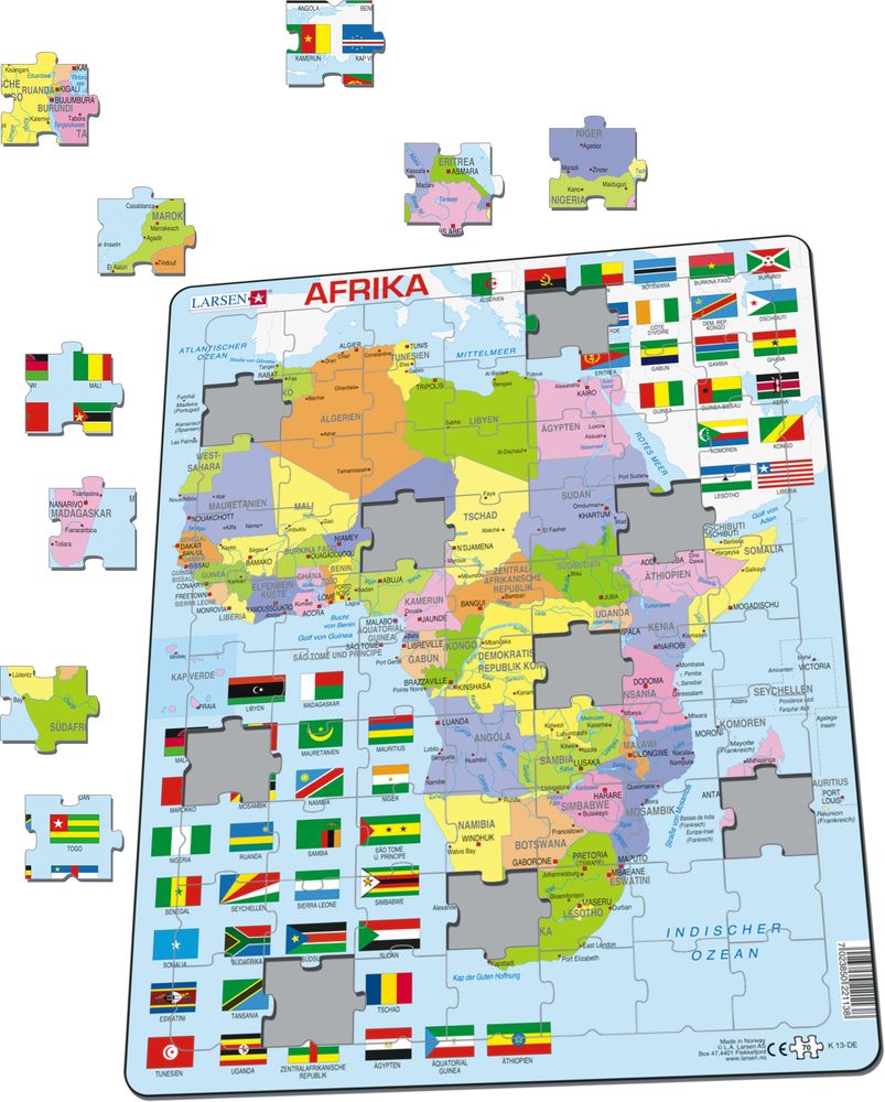 K13 - Africa Political Map :: Maps of the world and regions :: Puzzles ...