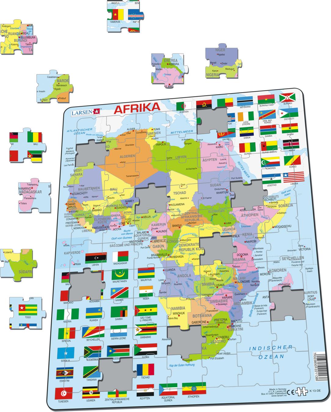 K13 - Africa Political Map :: Maps of the world and regions :: Puzzles ...