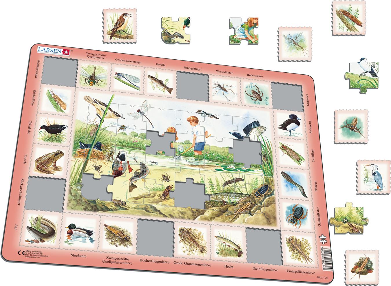 NA3 - Nature Puzzle: Pond :: Science and facts :: Puzzles :: Larsen Puzzles