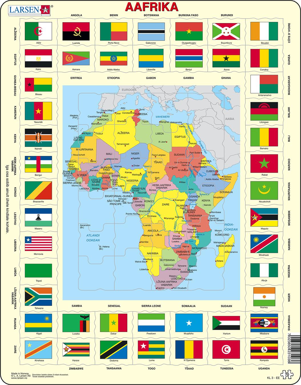 KL3 - Map/Flag - Africa :: Maps of the world and regions :: Puzzles ...