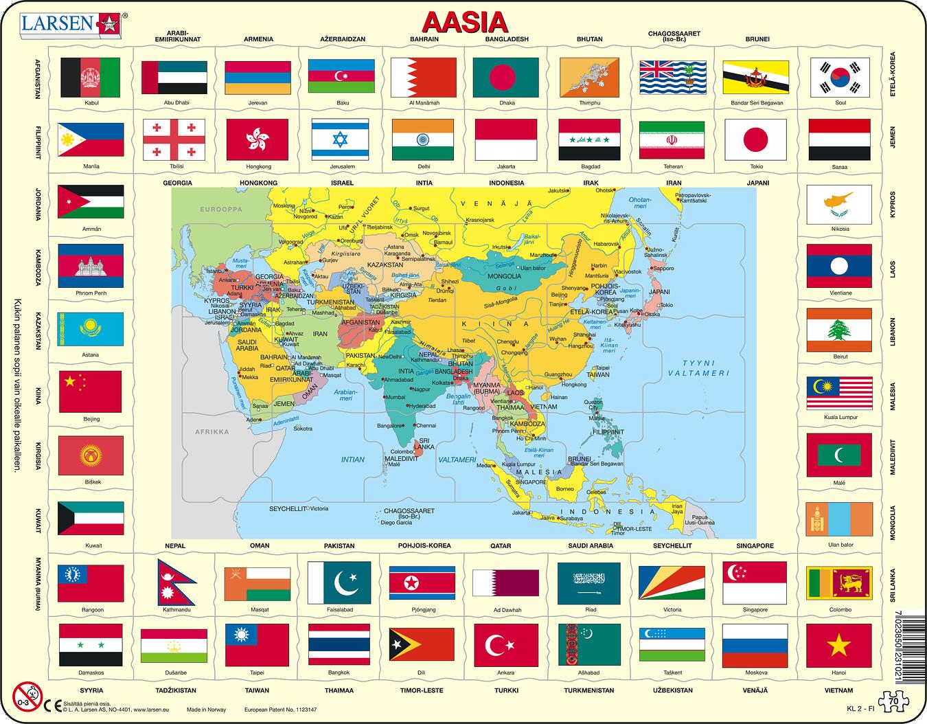 KL2 - Map/Flag - Asia :: Maps of the world and regions :: Puzzles ...