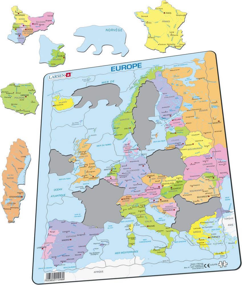A8 - Europe Political Map for Younger Children :: Maps of the world and ...