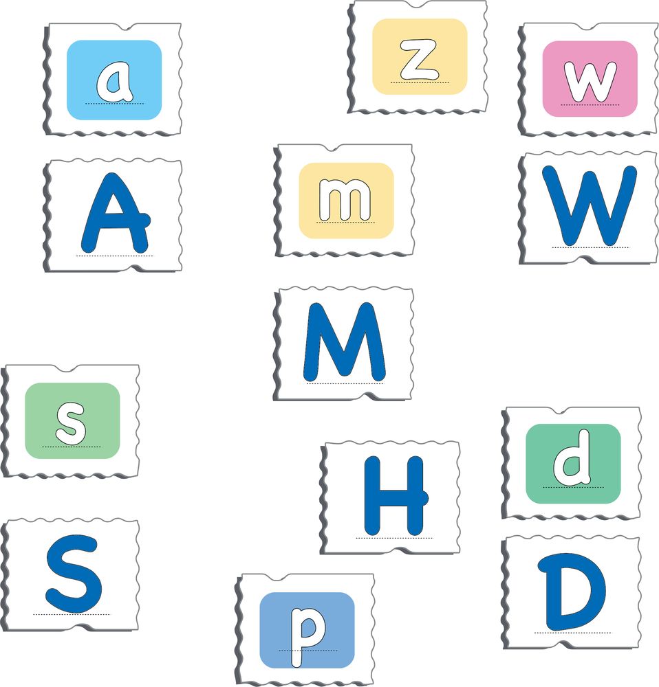 GP426 - MemoPuzzle: The Alphabet with 26 Upper and Lower Case Letters ...