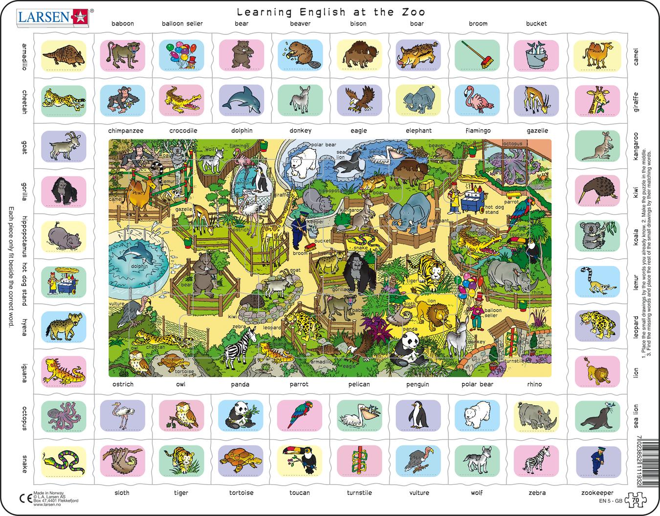 EN5 - Learning English at the Zoo :: Learning Aids :: Puzzles :: Larsen ...