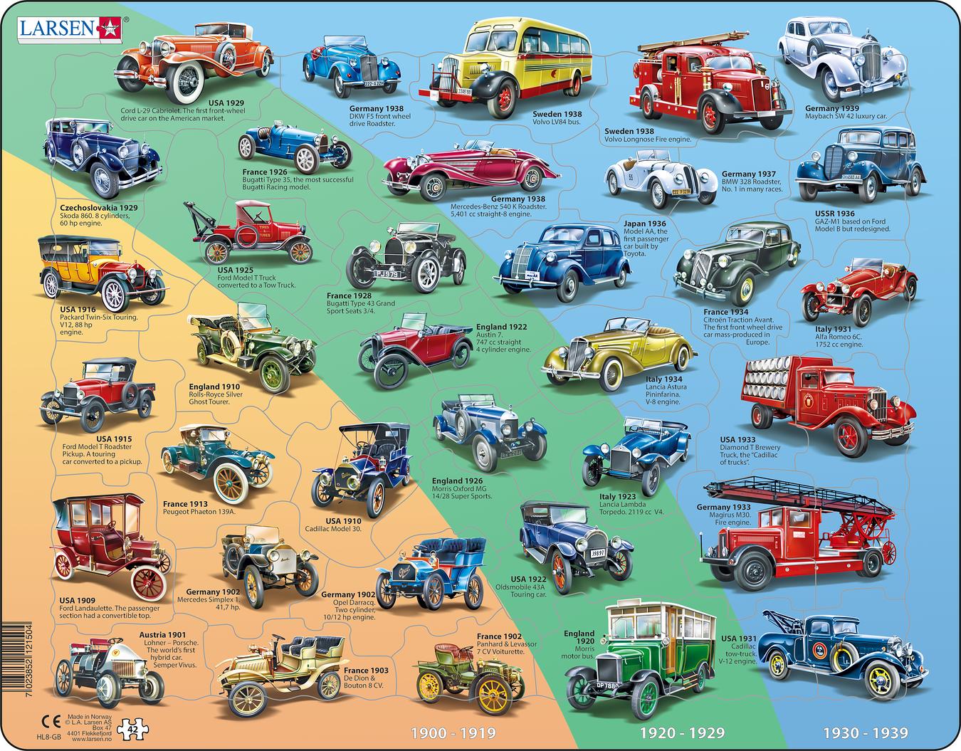 HL8 - Historical Cars 1901 - 1939 :: History :: Puzzles :: Larsen Puzzles
