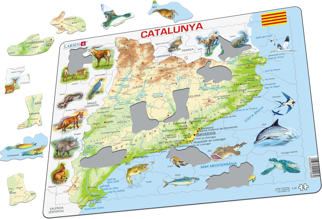 A28 - Catalonia :: Other maps :: Puzzles :: Larsen Puzzles