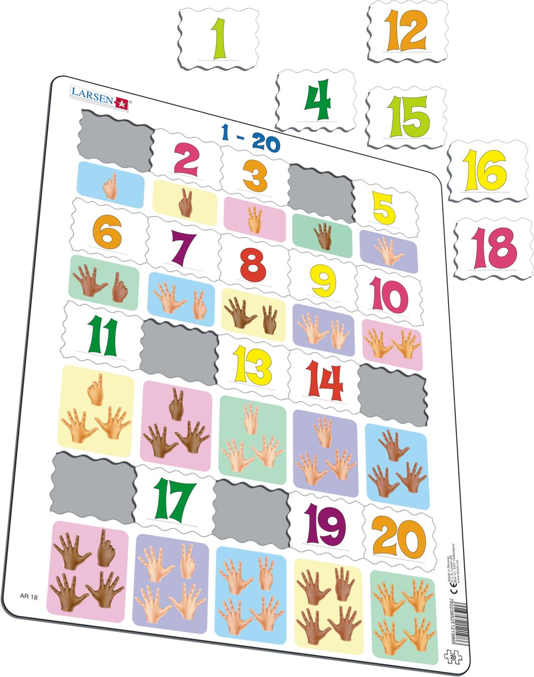 AR18 - Learn to Count: Numbers from 1 to 20 :: Math :: Puzzles ...