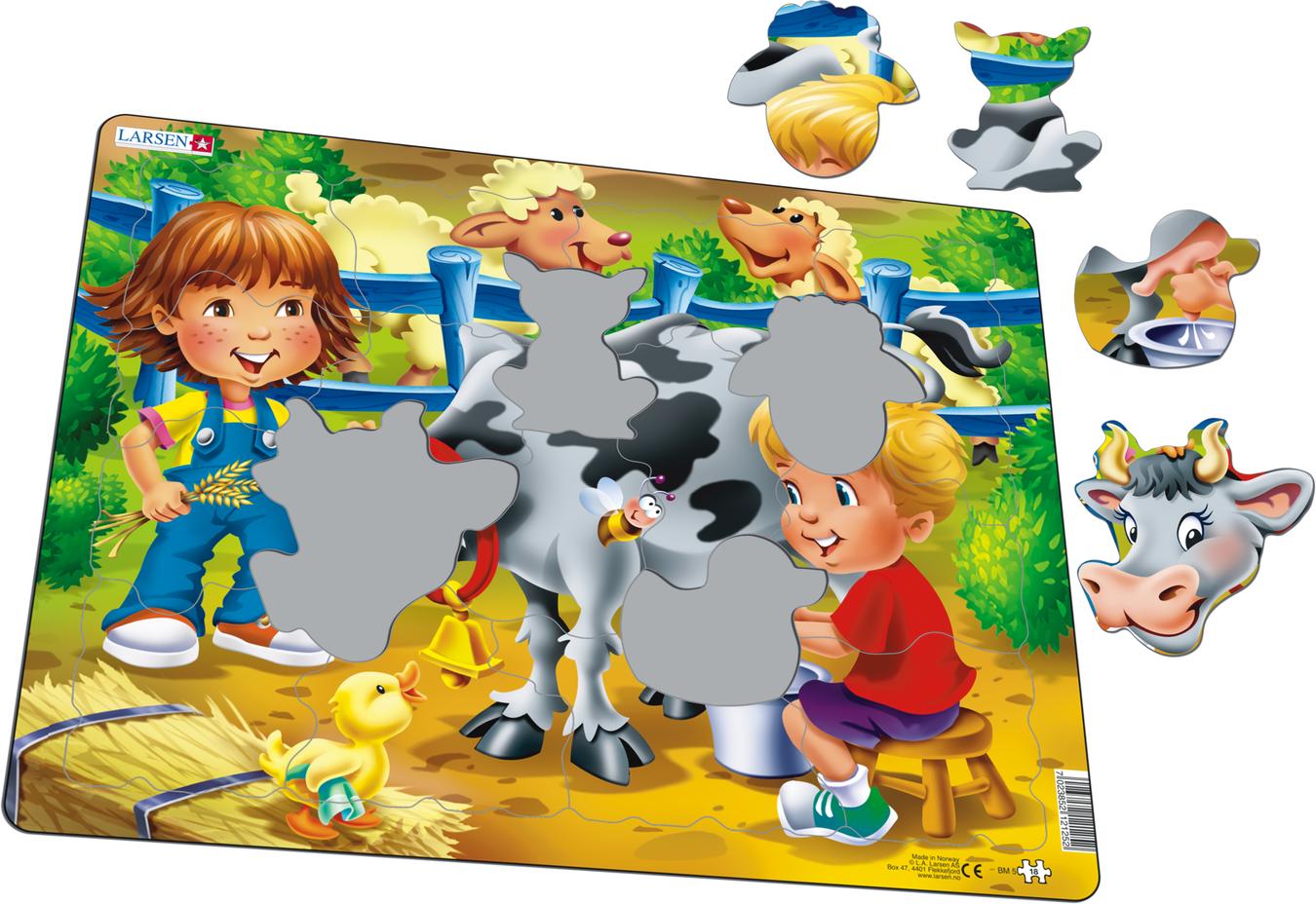 BM5 - On the Farm: Milking a Cow :: Motif :: Puzzles :: Larsen Puzzles