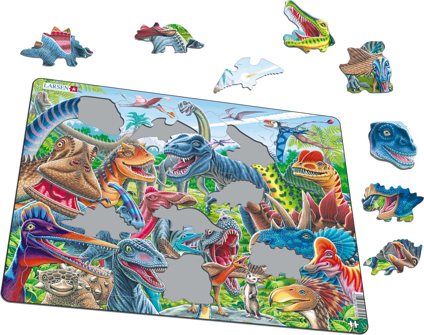 CZ4 - Selfie - Cheerful Dinosaurs :: Animals :: Puzzles :: Larsen Puzzles