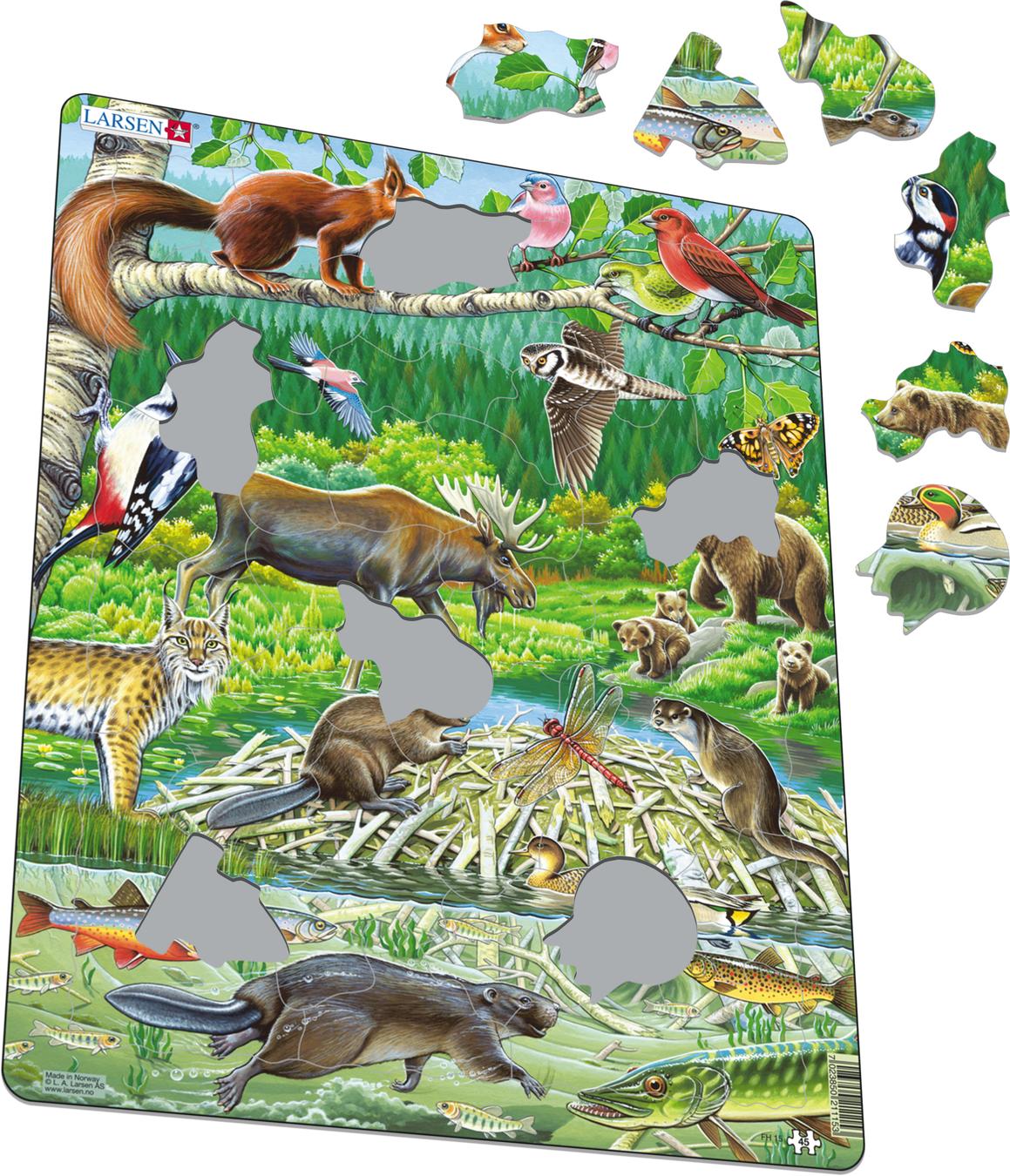 FH15 - A Summer Day in a Nordic Forest :: Animals :: Puzzles :: Larsen ...