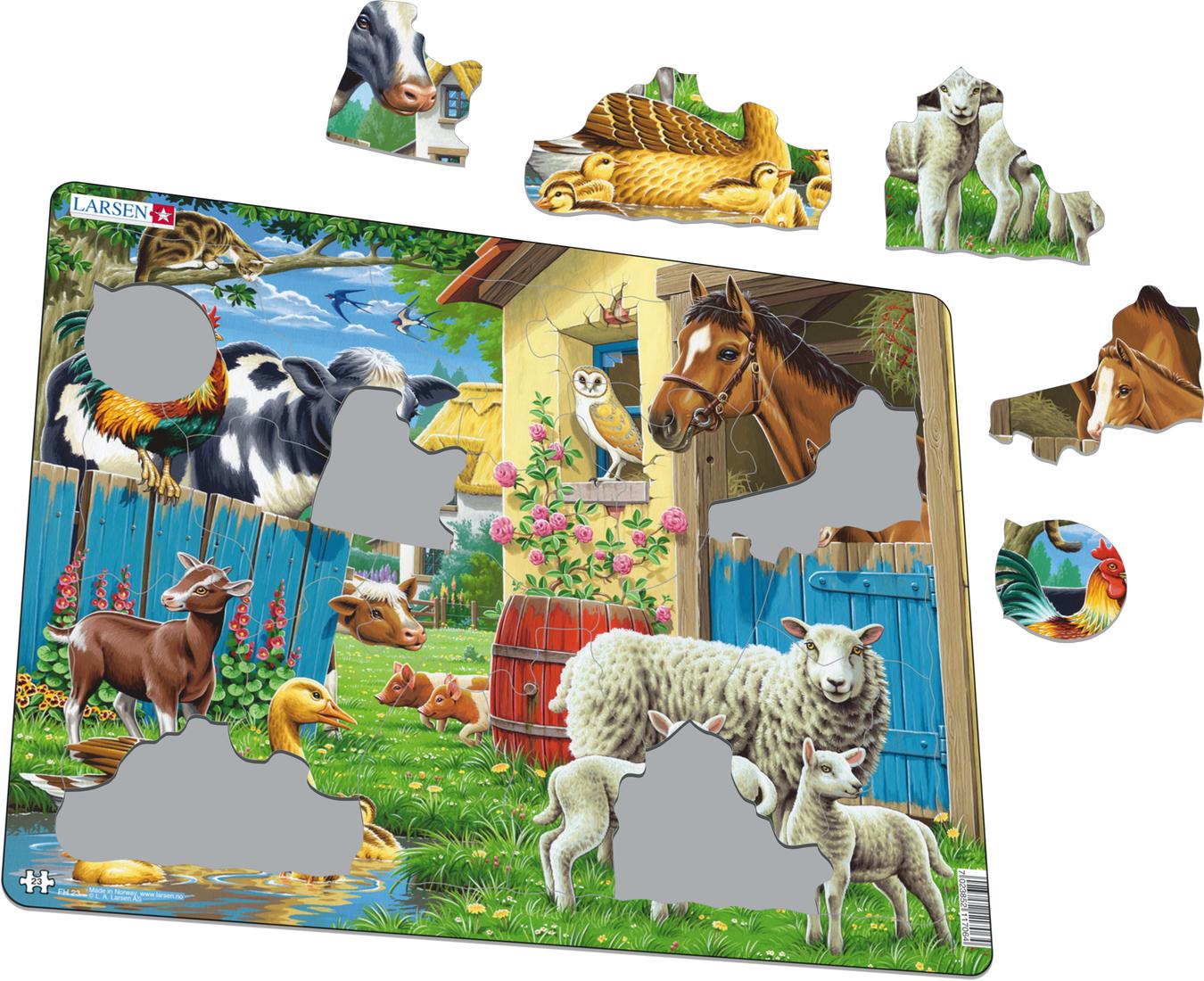 FH23 - Domestic Animals on a Cozy Farm :: Animals :: Puzzles :: Larsen ...