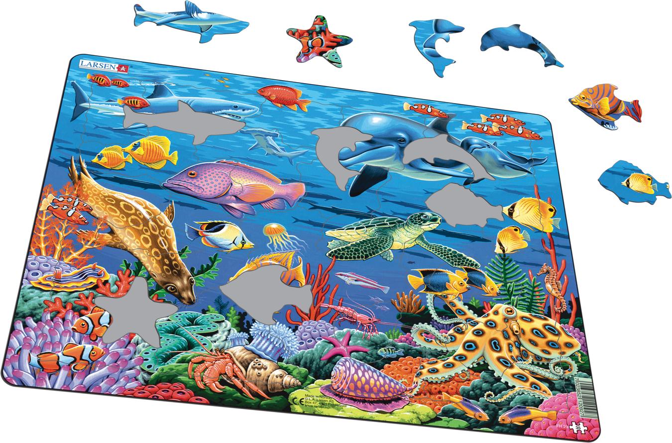 FH29 - Marine Life on a Coral Reef :: Animals :: Puzzles :: Larsen Puzzles