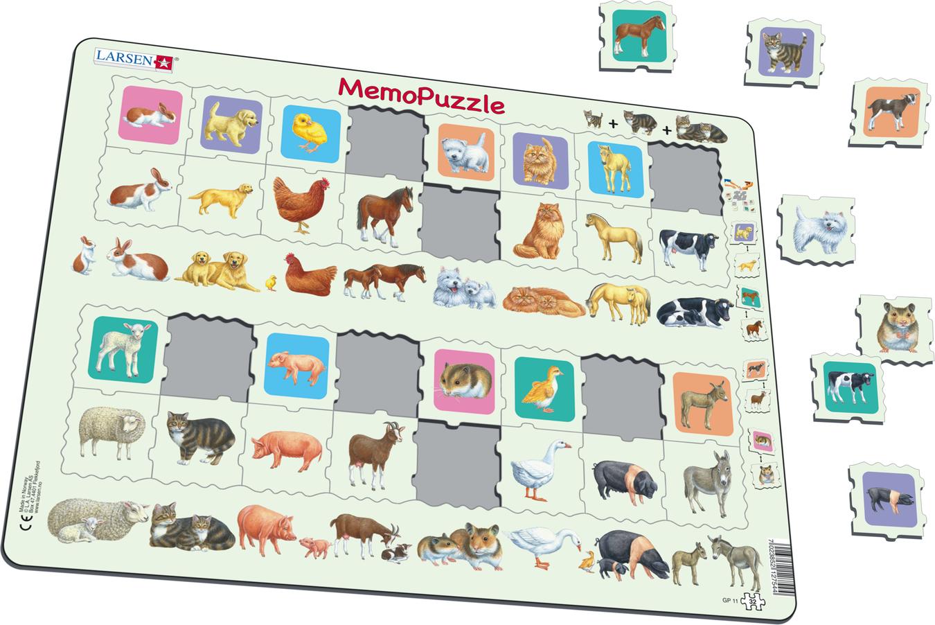 GP11 - MemoPuzzle: Mother and Baby Animal Duo :: Animals :: Puzzles ...