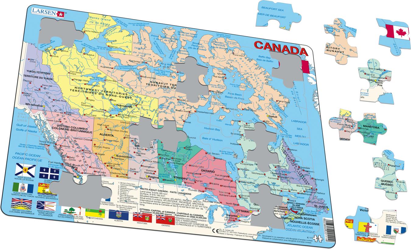 K11 - Canada :: Maps of countries :: Puzzles :: Larsen Puzzles
