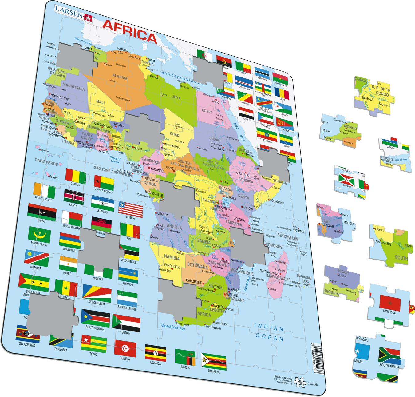 K13 - Africa Political Map :: Maps of the world and regions :: Puzzles ...