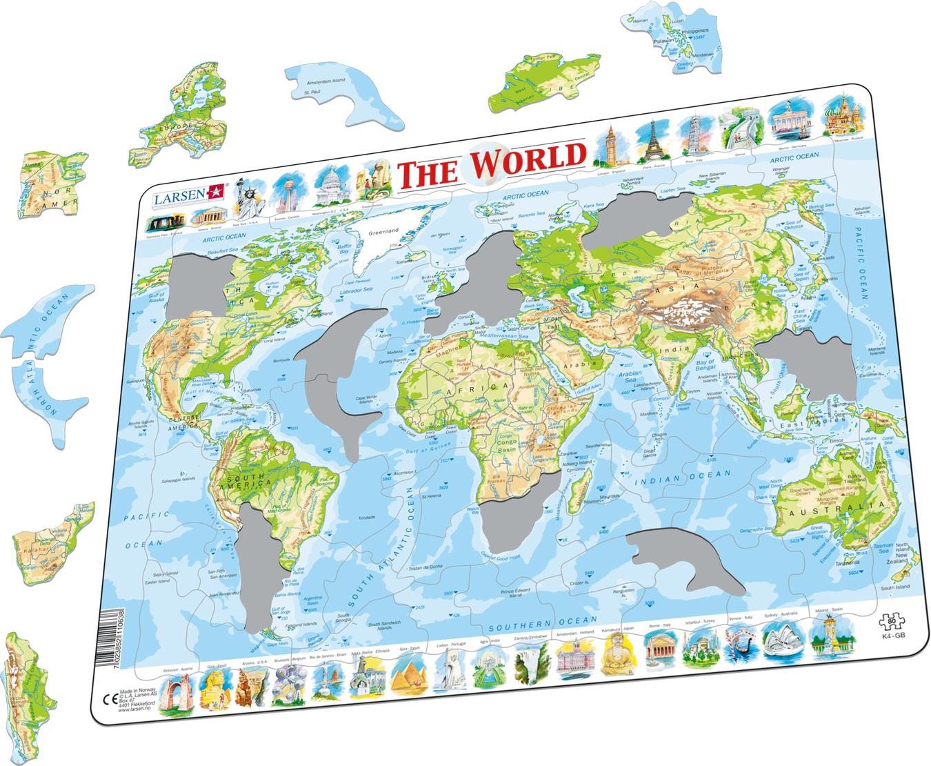 K4 - The World Topographic Map :: Maps of the world and regions ...