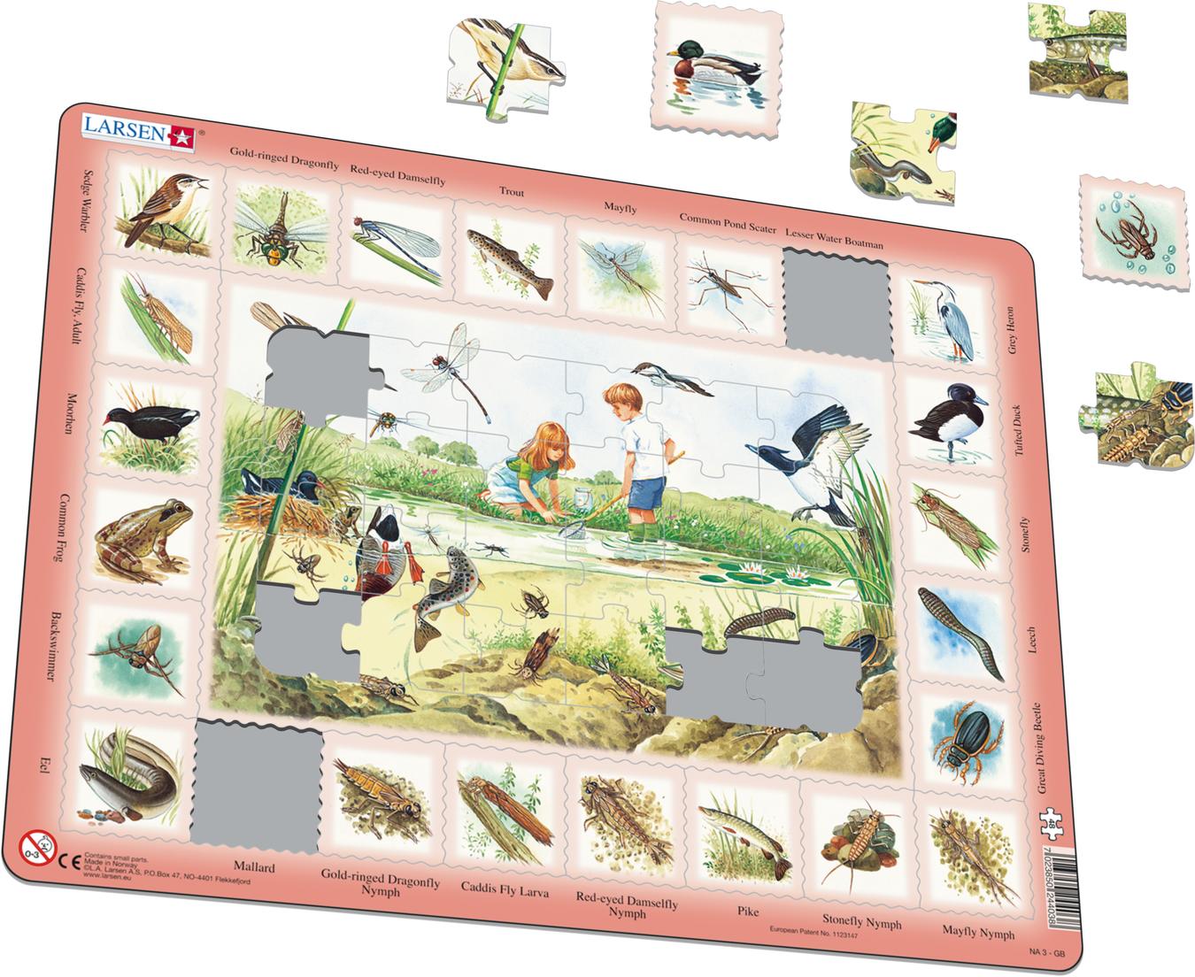NA3 - Nature Puzzle: Pond :: Science and facts :: Puzzles :: Larsen Puzzles