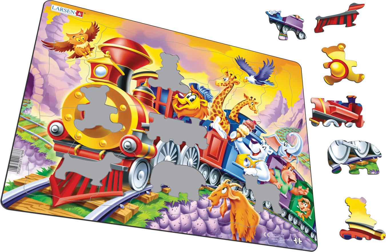 US14 - Zoo Animals on a Train Trip :: Motif :: Puzzles :: Larsen Puzzles