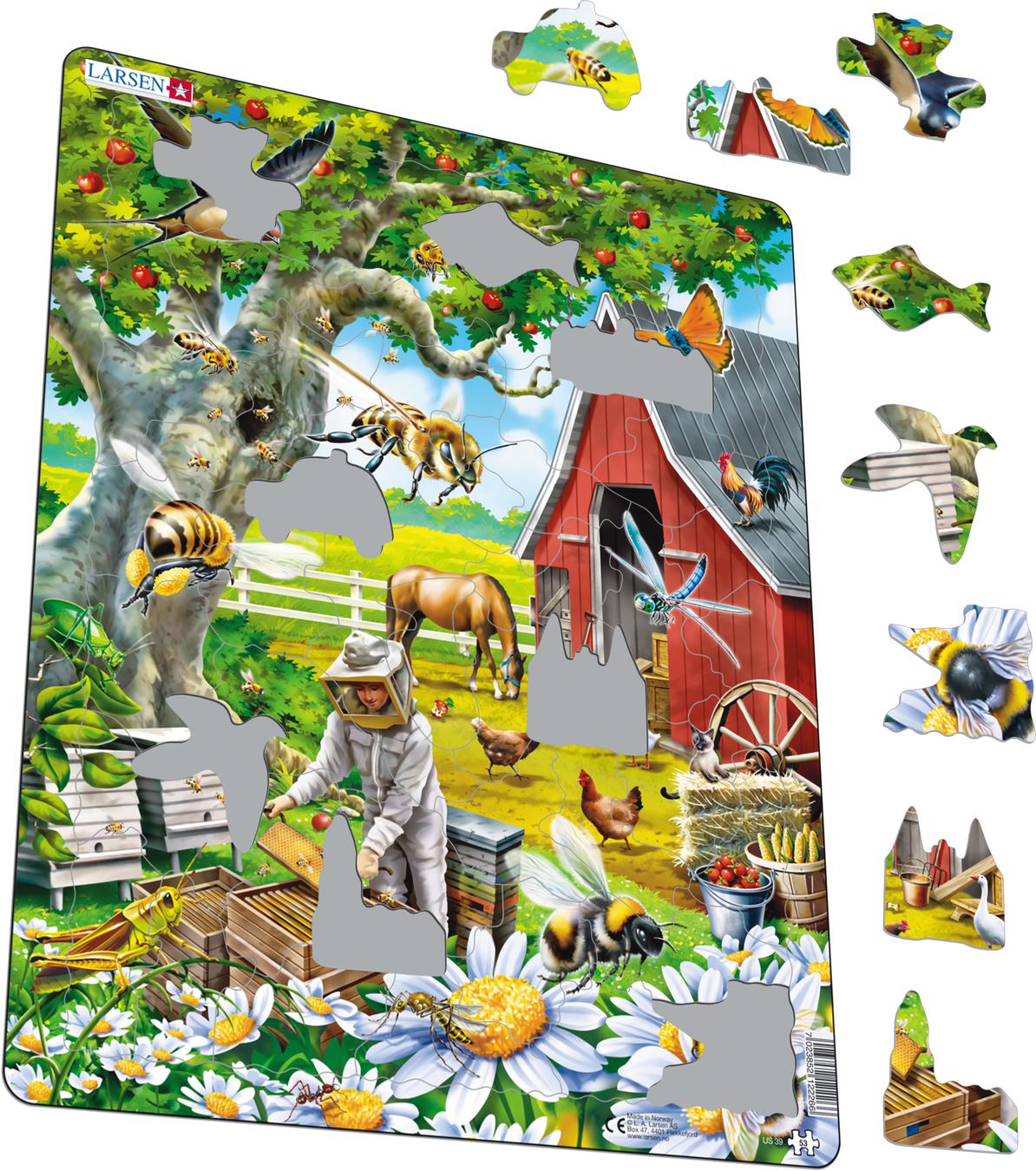 US39 - Busy Bees and the Beekeeper :: Motif :: Puzzles :: Larsen Puzzles