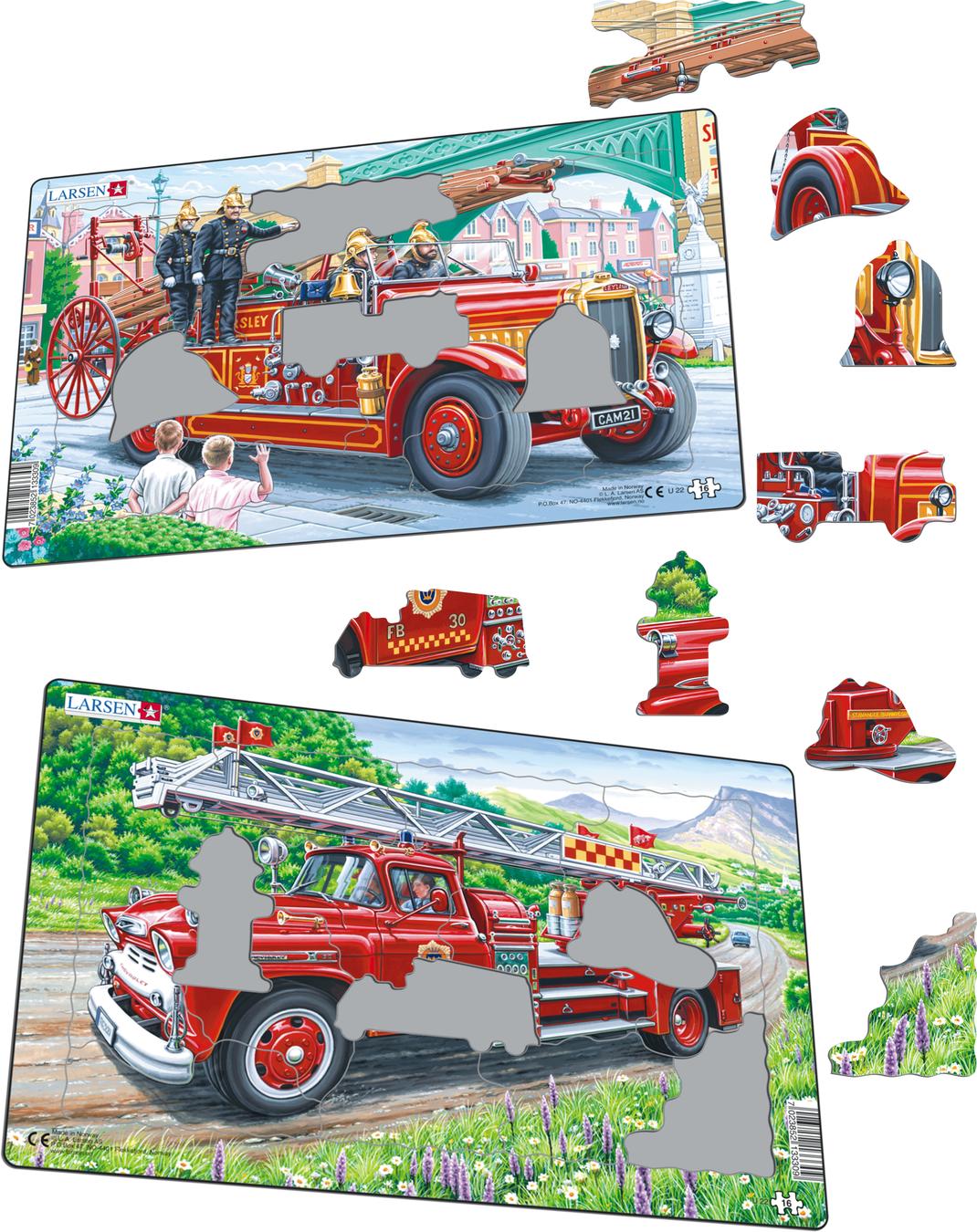 U22 - Fire truck on its way to a fire. :: Motif :: Puzzles :: Larsen ...