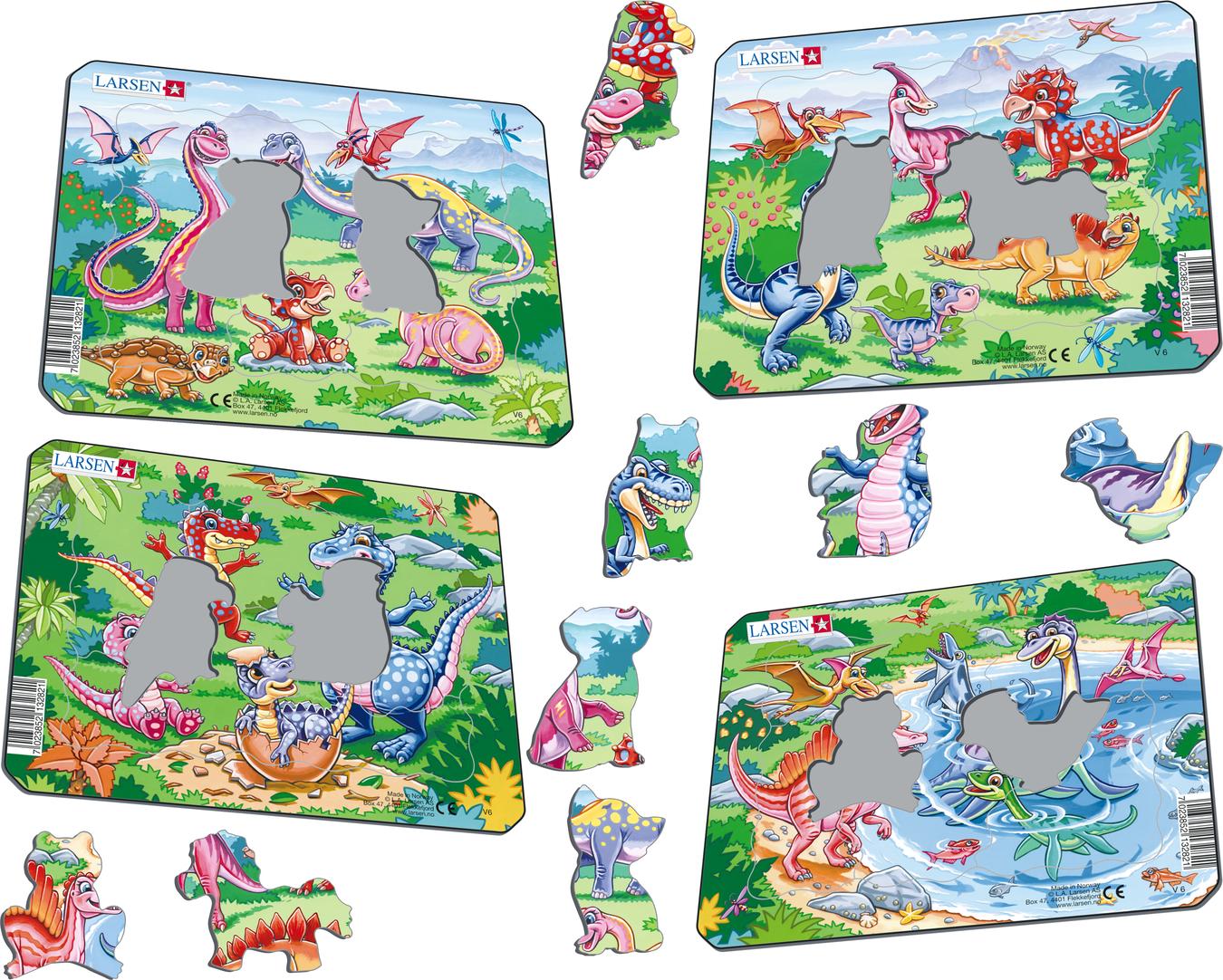 V6 - Playful Dinosaurs :: Motif :: Puzzles :: Larsen Puzzles
