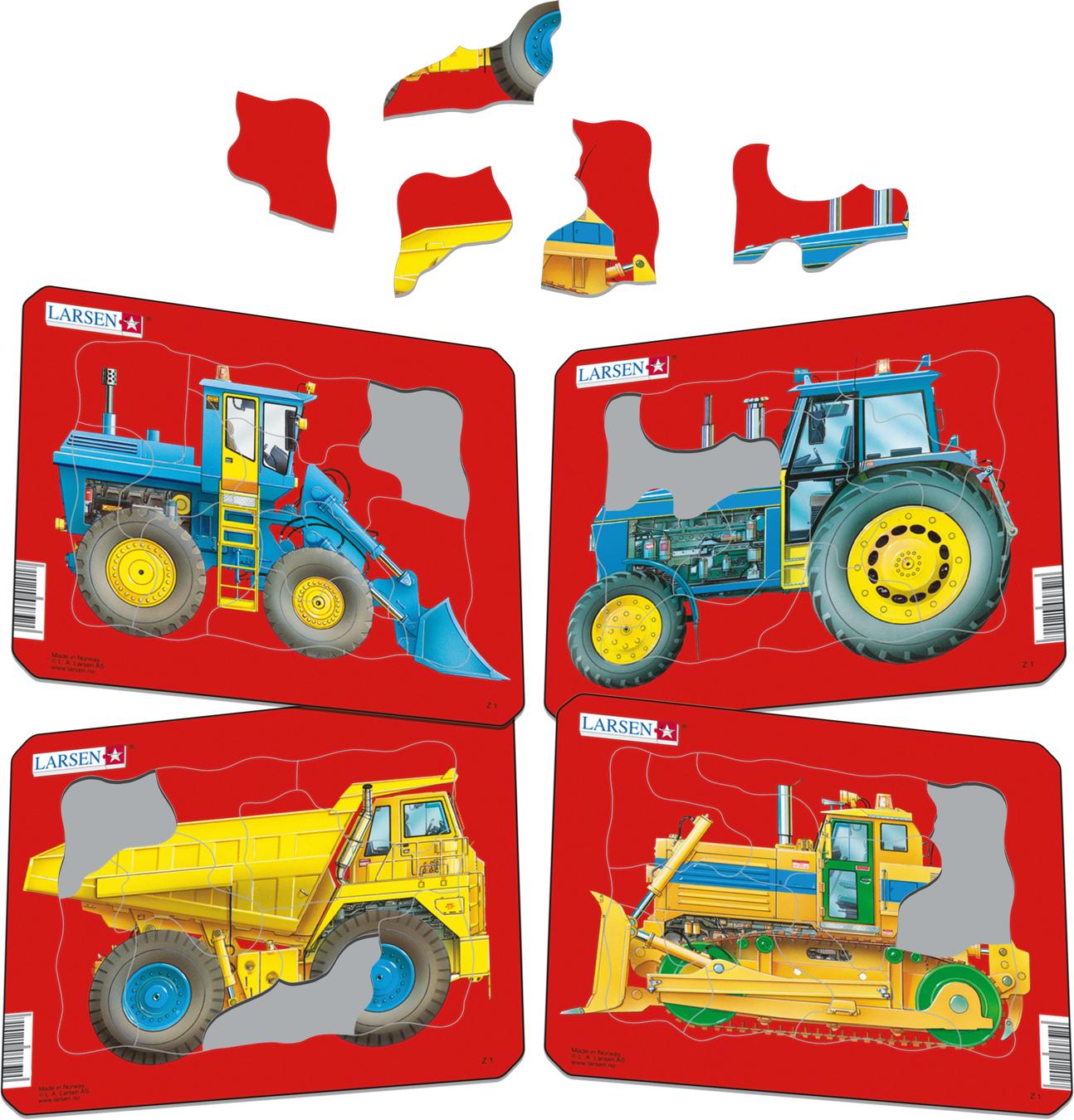 Z1 - Tractors, Dump Truck and Bulldozer :: Motif :: Puzzles :: Larsen ...