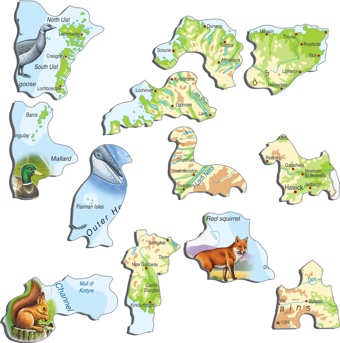 A41 - Scotland Topographic Map :: Maps of countries :: Puzzles ...