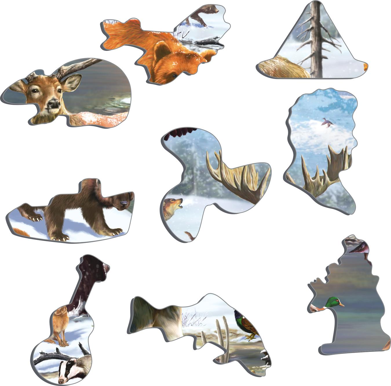 FH32 - A Winter Day in a Nordic Forest :: Animals :: Puzzles :: Larsen ...