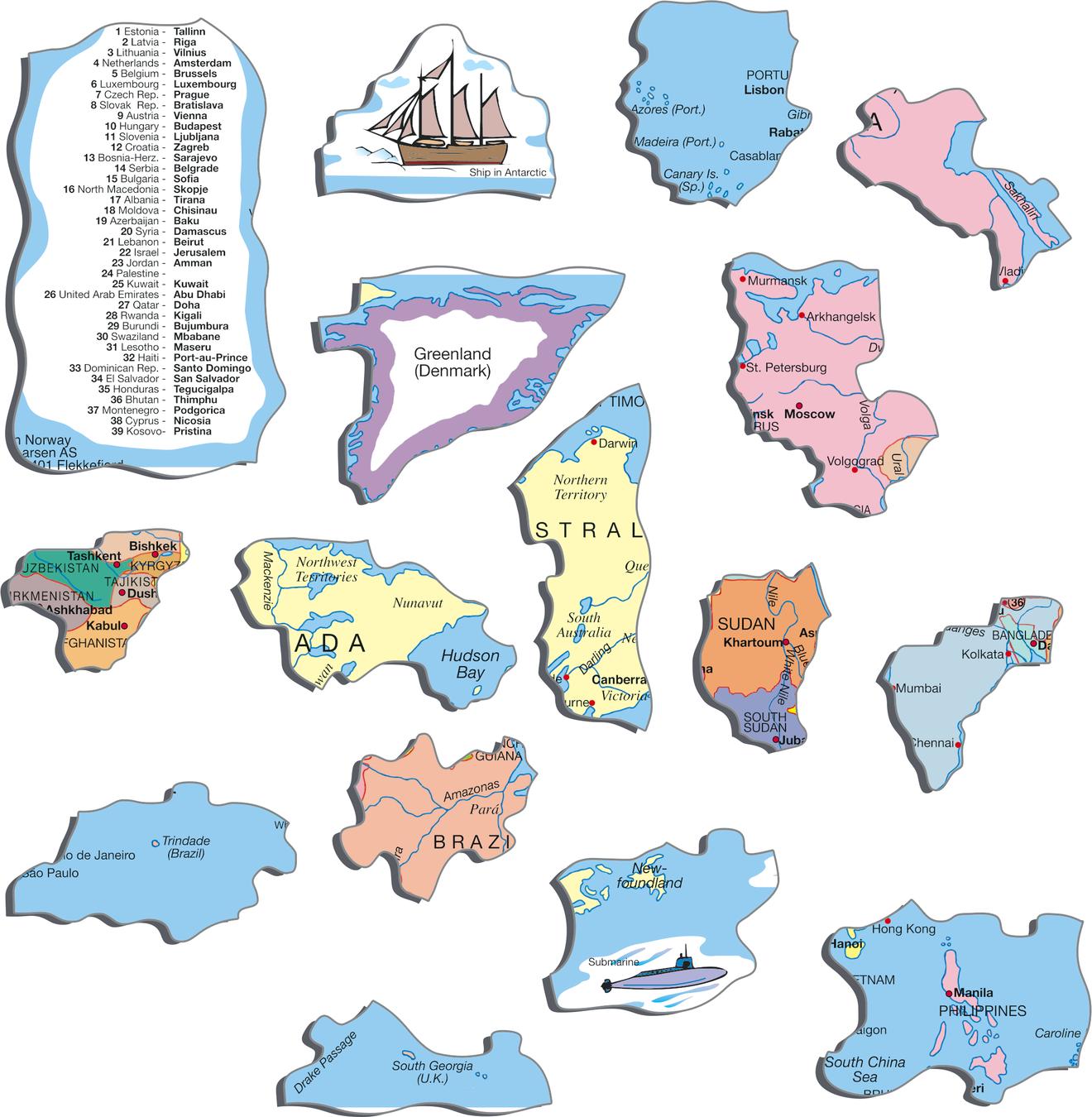 K1 - The World - Political Map :: Maps of the world and regions ...