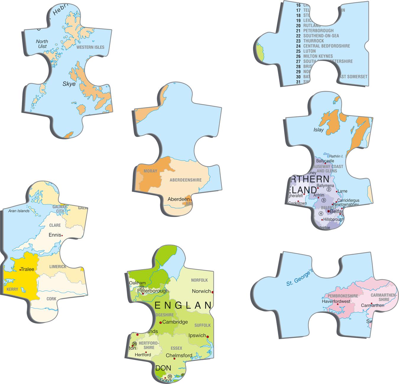 K18 - Great Britain & Ireland Political Map :: Maps of countries ...