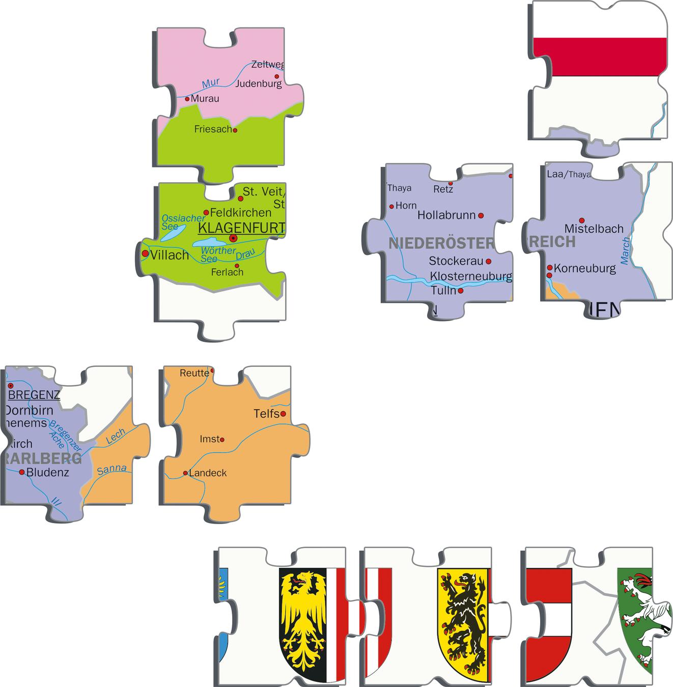 K41 - Austria Political Map :: Maps of countries :: Puzzles :: Larsen ...