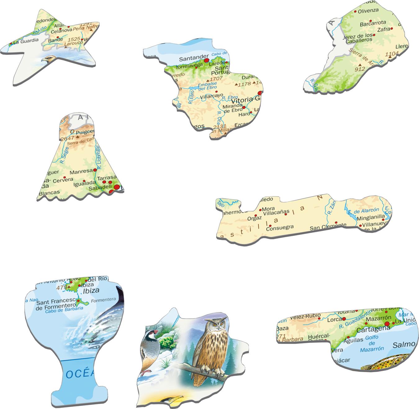 K84 - Spain Physical Map :: Maps of countries :: Puzzles :: Larsen Puzzles