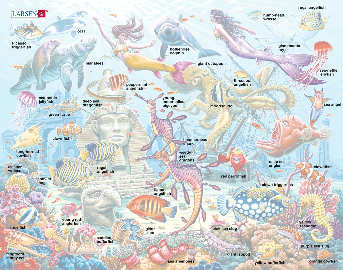 PG6 - Havfruer i en mystisk sunket by. :: Motiv :: Puslespill :: Larsen ...