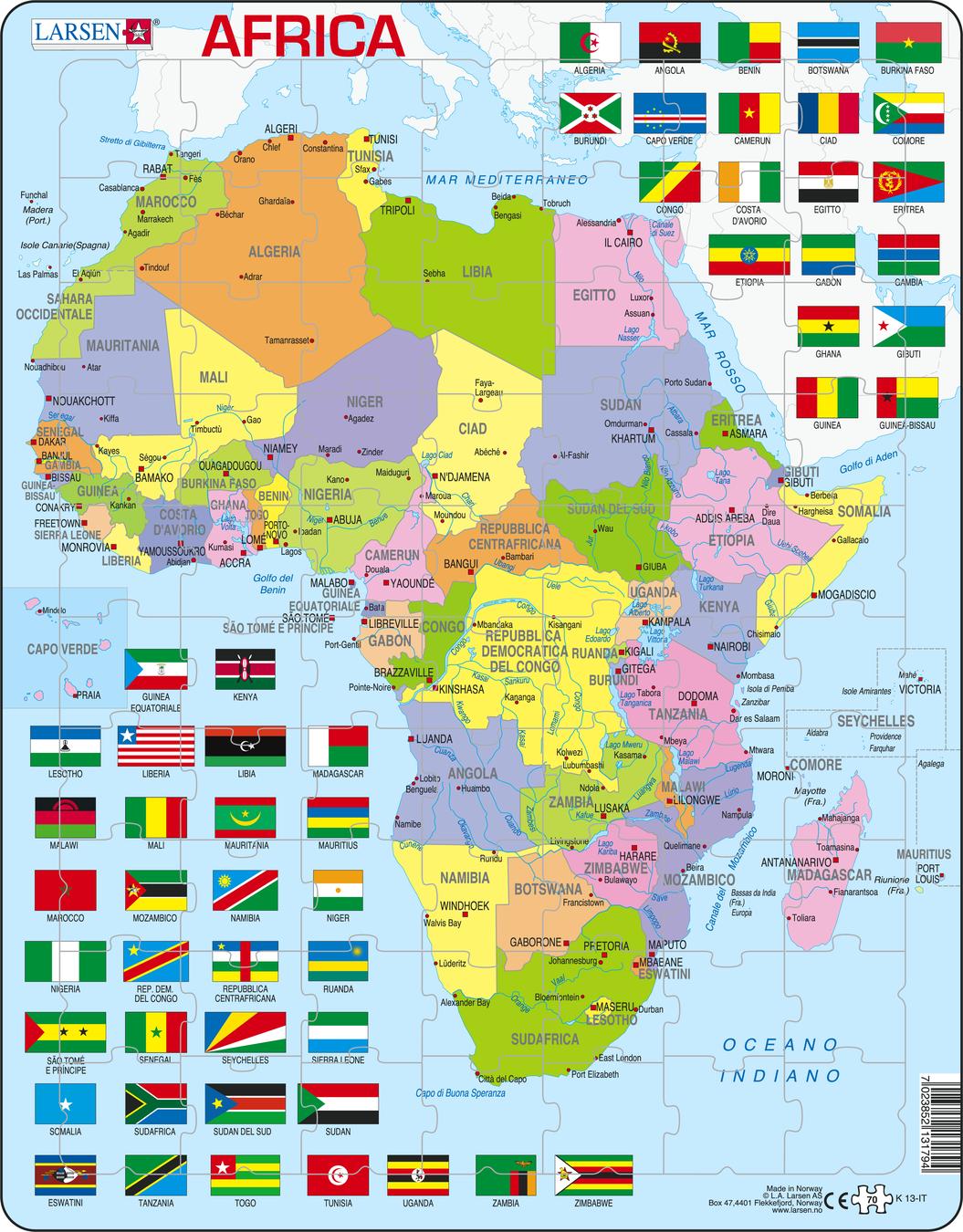 K13 - Africa Political Map :: Maps of the world and regions :: Puzzles ...