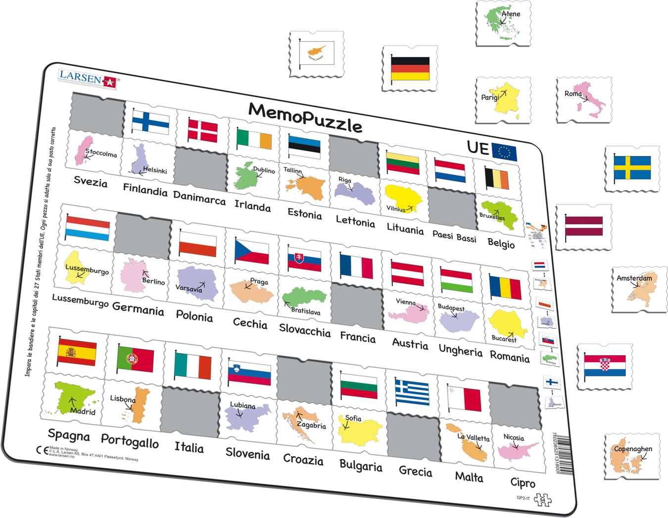 GP2 - MemoPuzzle: Navn, flagg og hovedsteder til 27 EU-land :: Vitenskap og fakta :: Puslespill ...