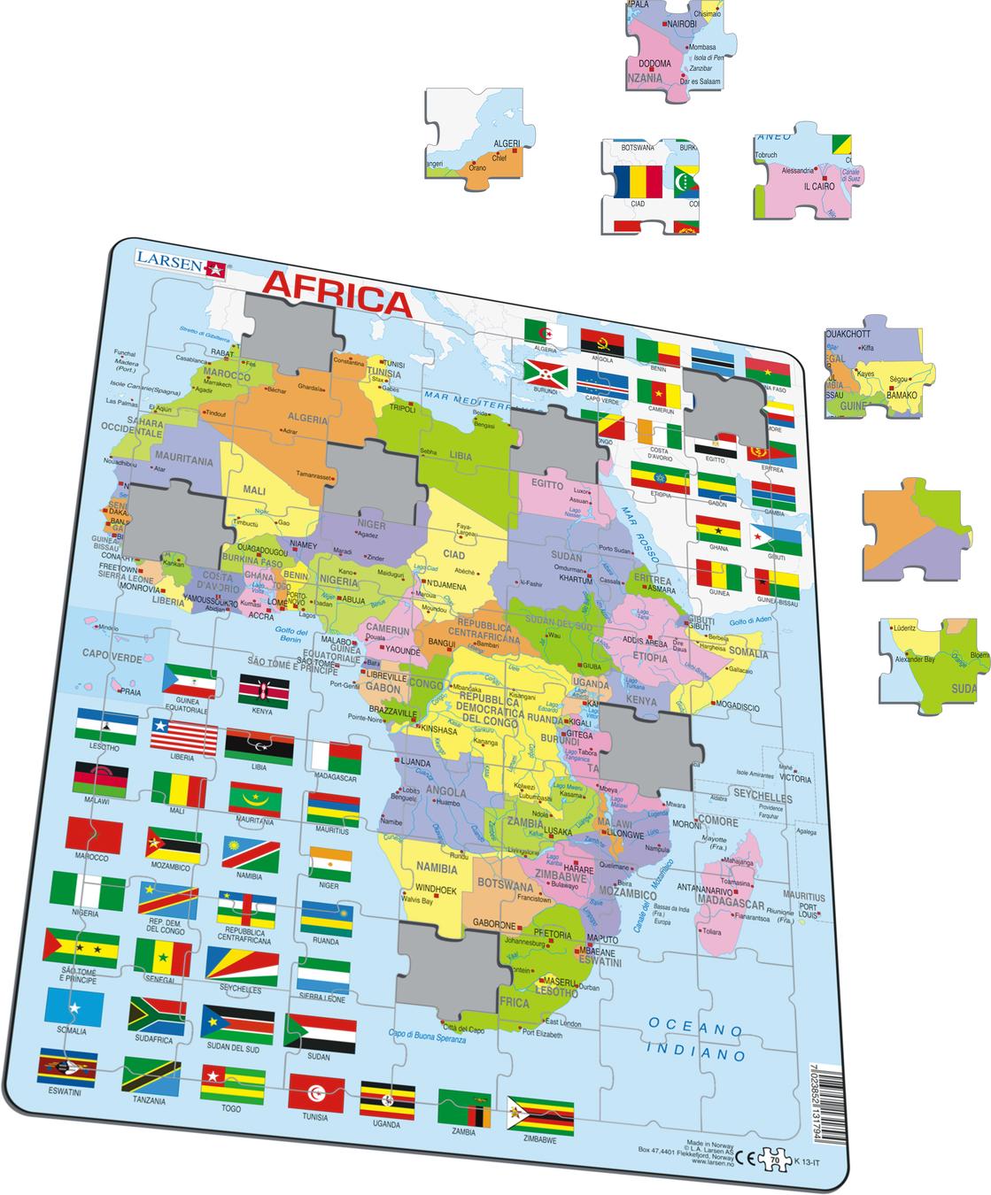 K13 - Africa Political Map :: Maps of the world and regions :: Puzzles ...