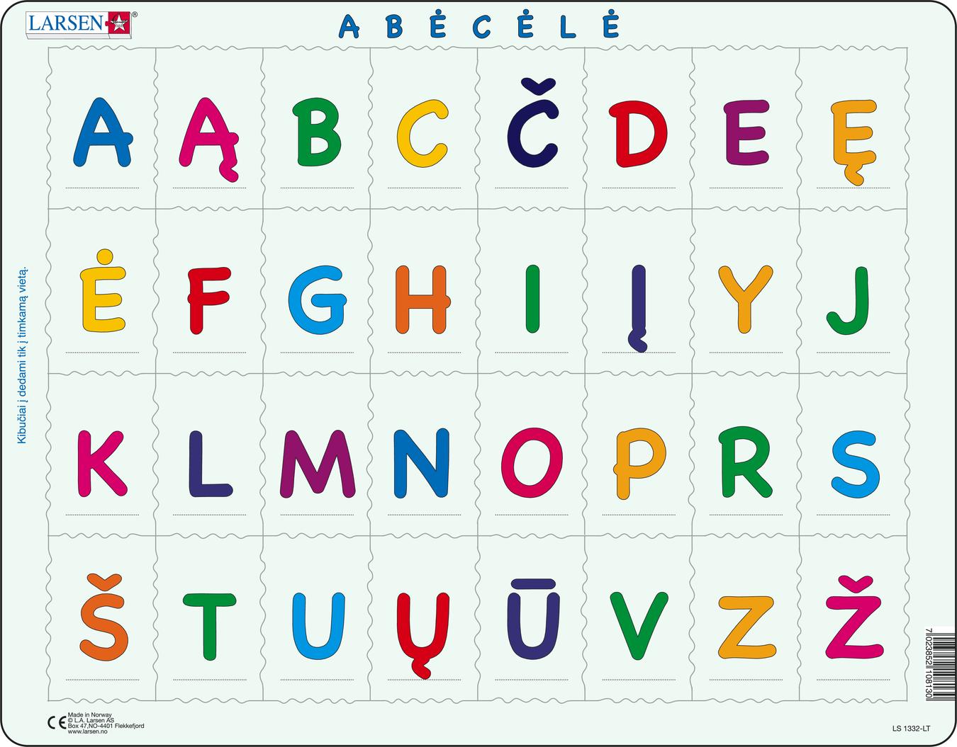 LS1332 - Alphabet :: Reading :: Puzzles :: Larsen Puzzles