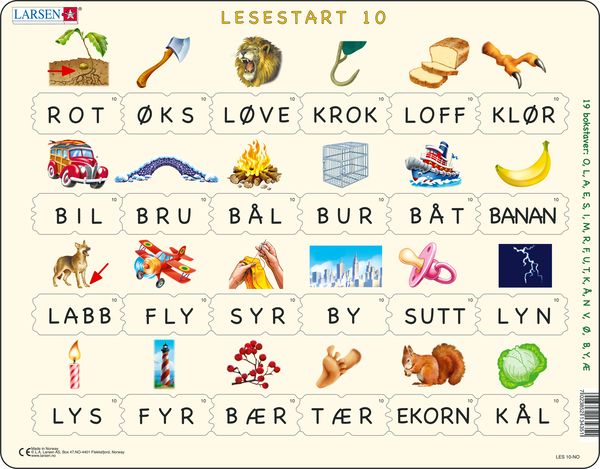 LA30 - Lesestart-Store bokstaver :: Lesing :: Puslespill :: Larsen ...