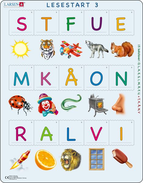 LA30 - Lesestart-Store bokstaver :: Lesing :: Puslespill :: Larsen ...