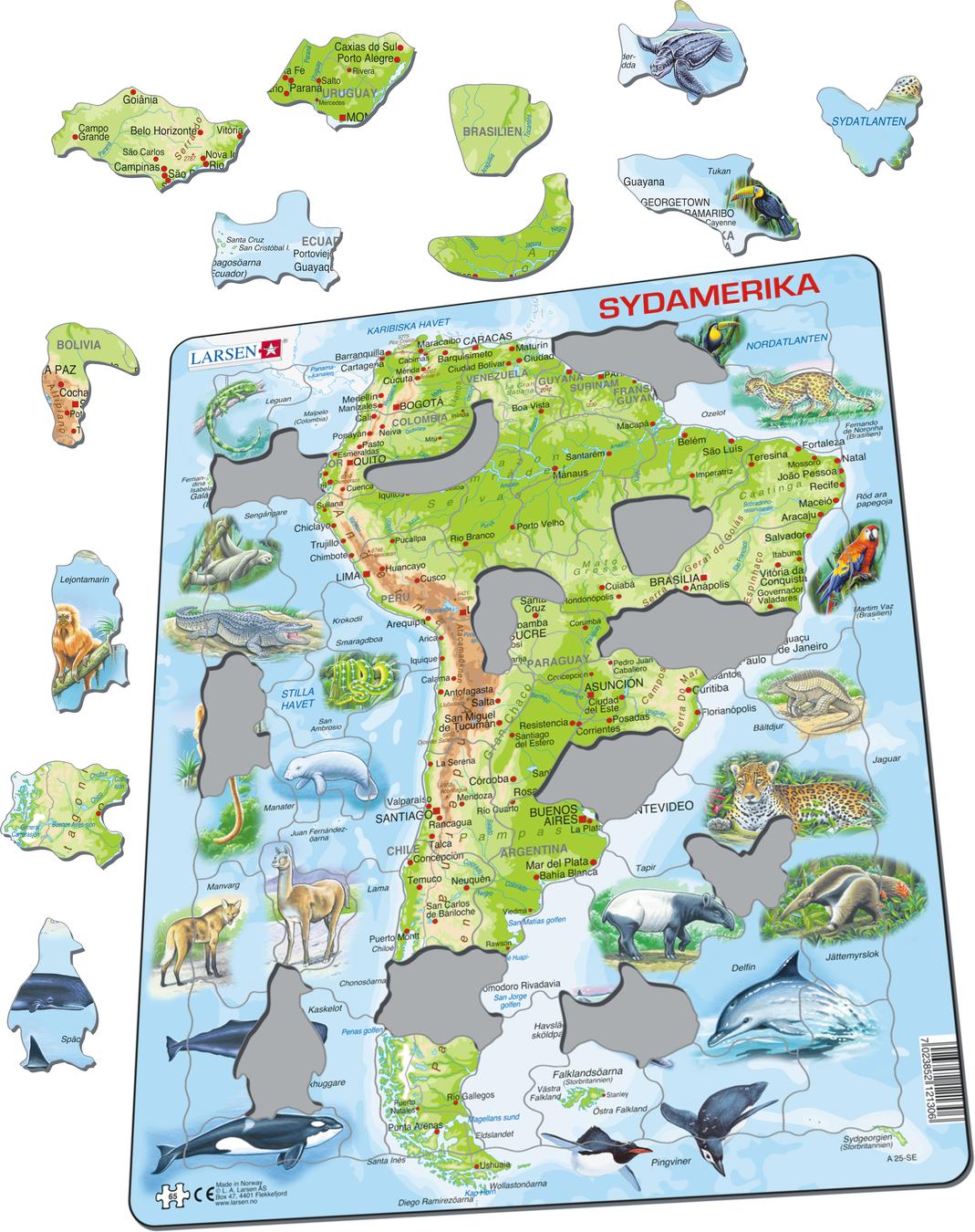A25 - South America Topographic Map :: Maps of the world and regions ...