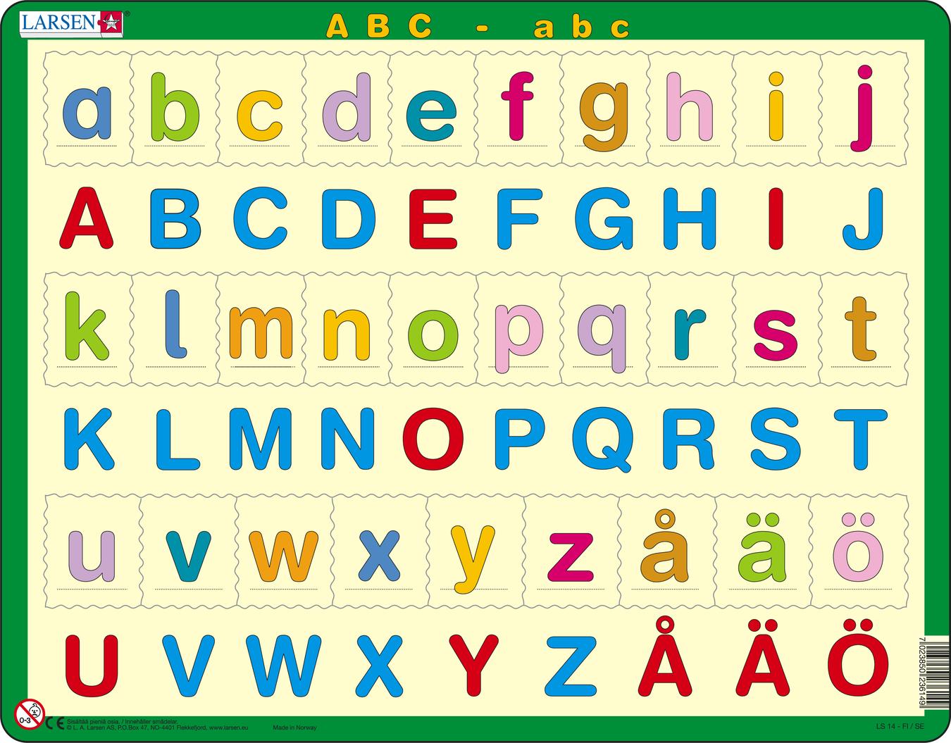 LS1429 - ABC-abc :: Reading :: Puzzles :: Larsen Puzzles