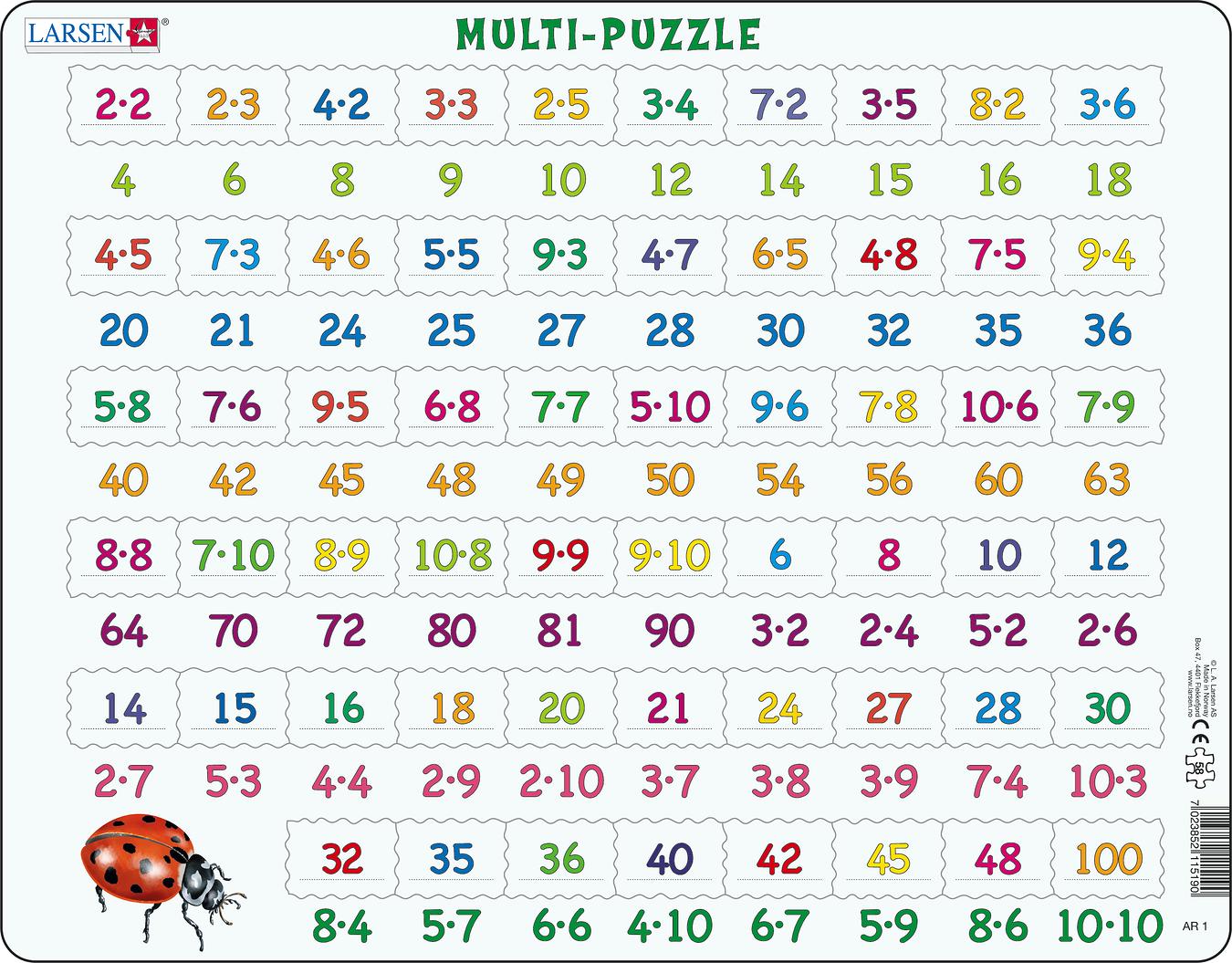 AR1 - Math Puzzle: Multiplication :: Math :: Puzzles :: Larsen Puzzles