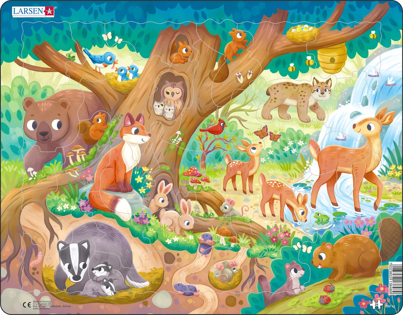 BM10 - Cute Animals in the Forest :: Animals :: Puzzles :: Larsen Puzzles