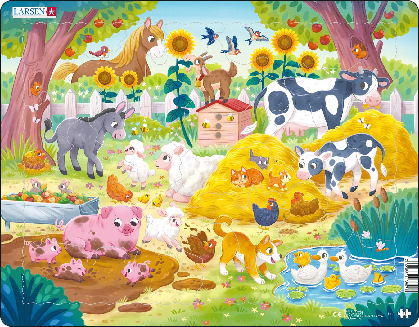 BM11 - Cute Animals on the Farm :: Animals :: Puzzles :: Larsen Puzzles