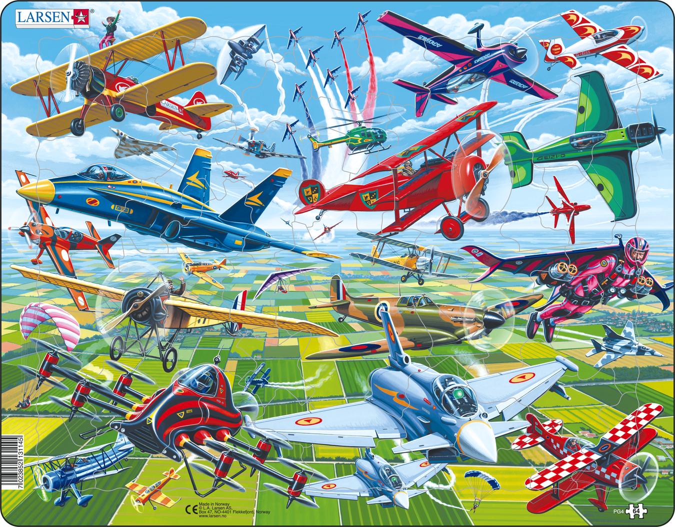 PG4 - Brave pilots in amazing planes :: Motif :: Puzzles :: Larsen Puzzles