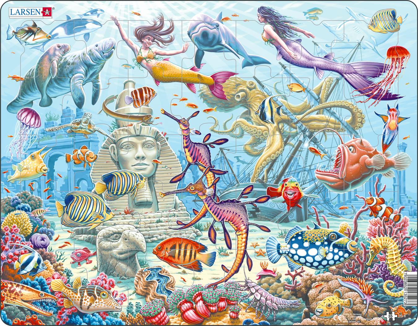 PG6 - Mermaids in a mysterious sunken city :: Motif :: Puzzles ...