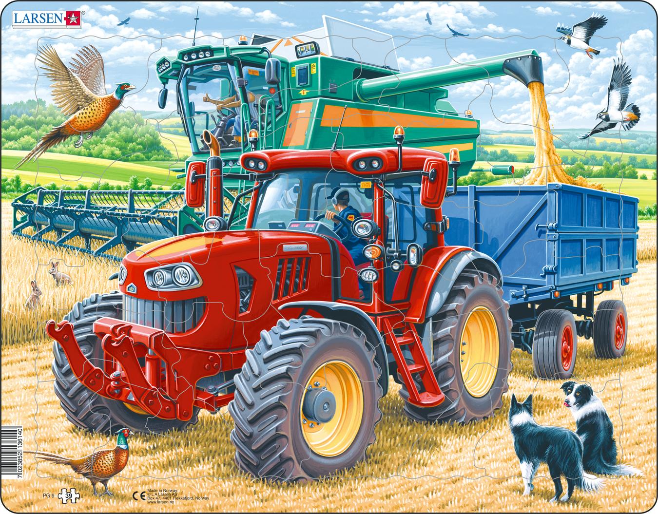 PG9 - Cool tractor and combine harvester at work :: Motif :: Puzzles ...