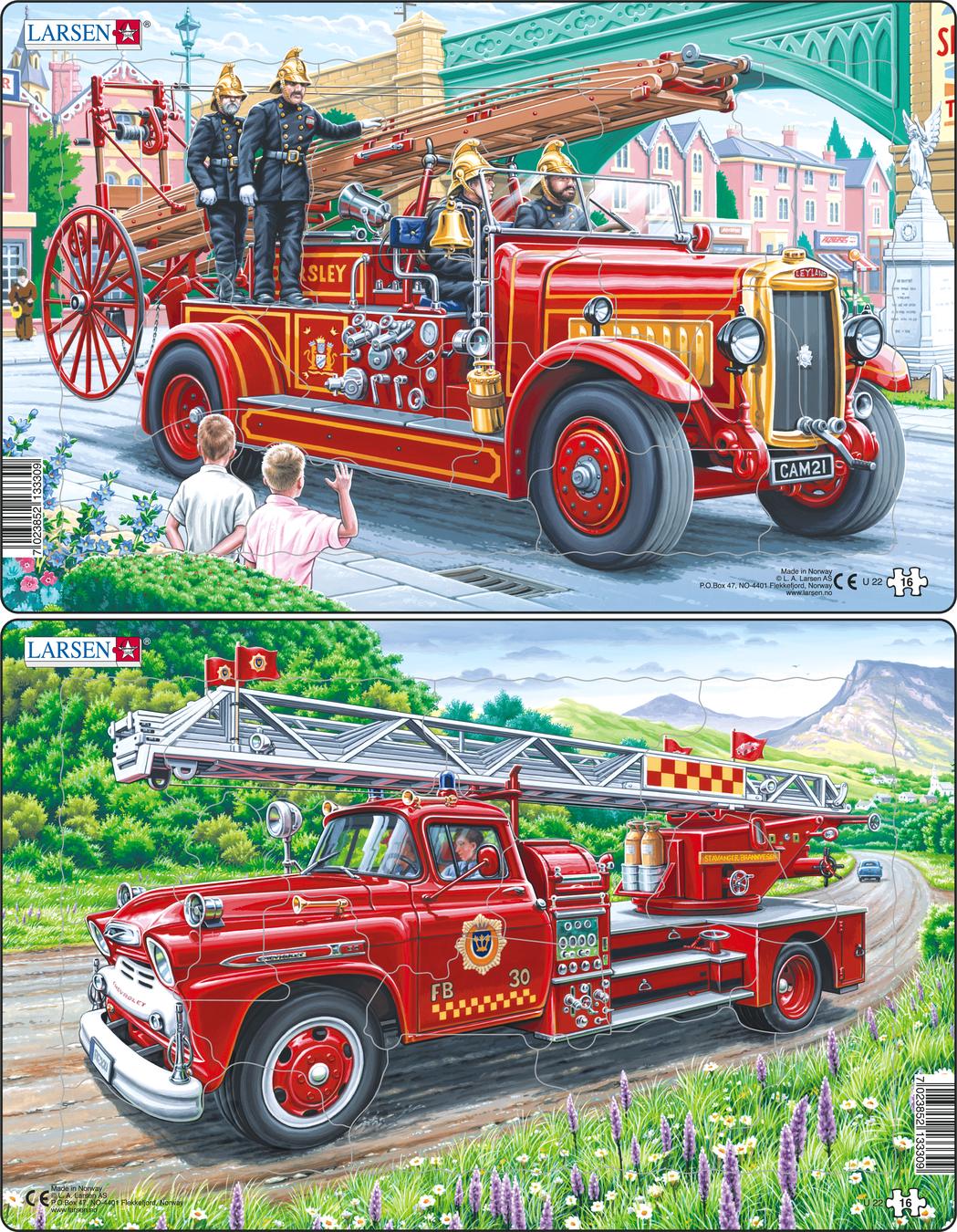 U22 - Fire truck on its way to a fire. :: Motif :: Puzzles :: Larsen ...