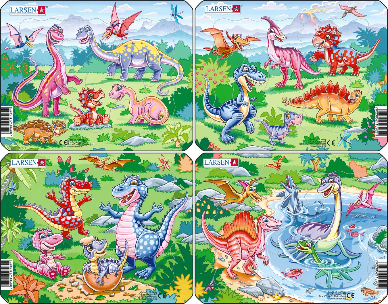 V6 - Playful Dinosaurs :: Motif :: Puzzles :: Larsen Puzzles